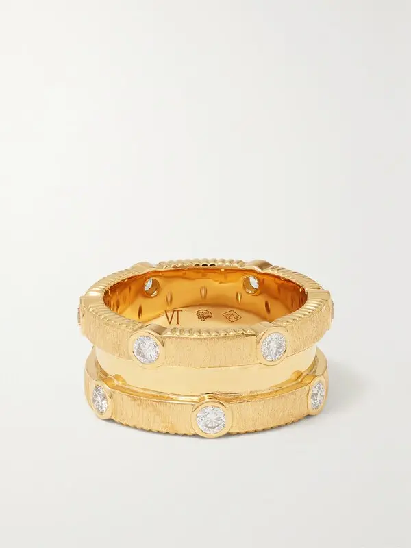 VILTIER Rayon Trio 18-karat Diamond Ring - Gold