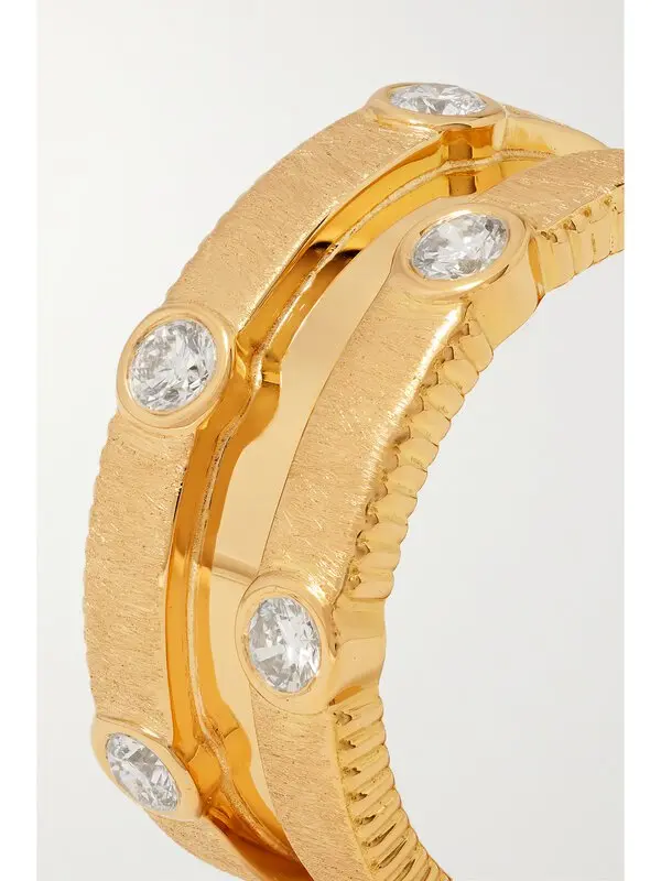 VILTIER Rayon Trio 18-karat Diamond Ring