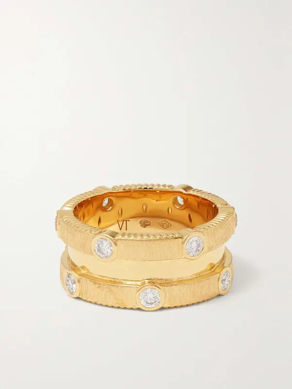 VILTIER Rayon Trio 18-karat Diamond Ring