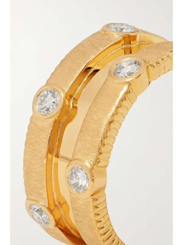 VILTIER Rayon Trio 18-karat Diamond Ring