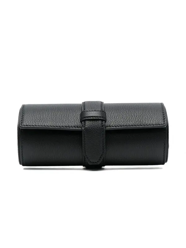 Brioni Grained Leather 3-watch Roll - Black