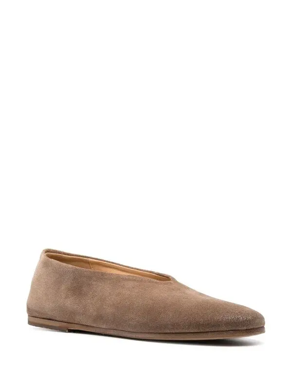 Marsèll Coltellaccio Suede Ballet Flats - Brown