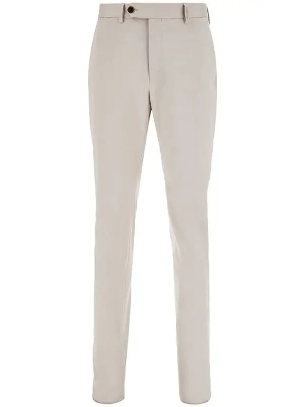 FERRAGAMO Cotton Chino Trousers - Neutrals