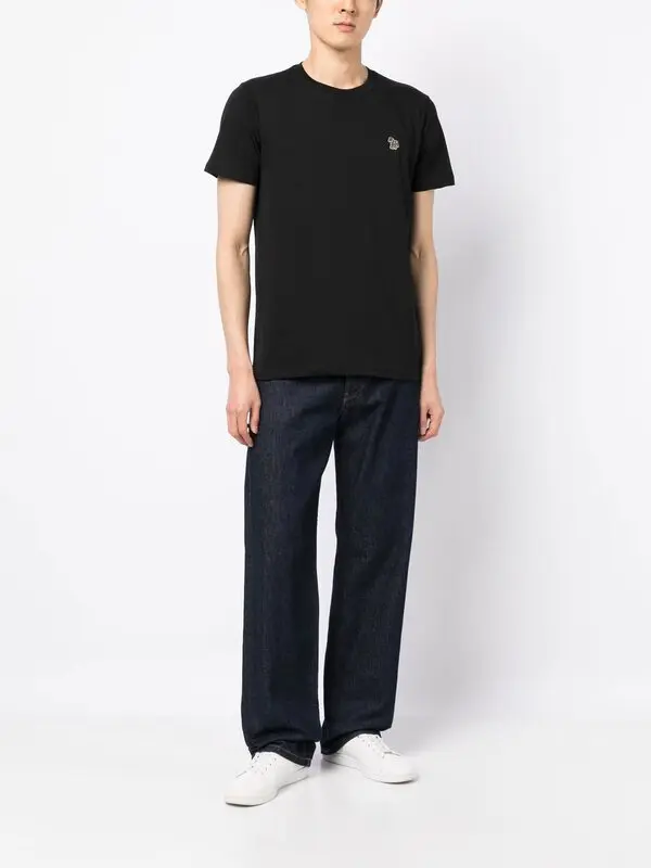 Paul Smith Zebra-patch Crew-neck T-shirt - Black