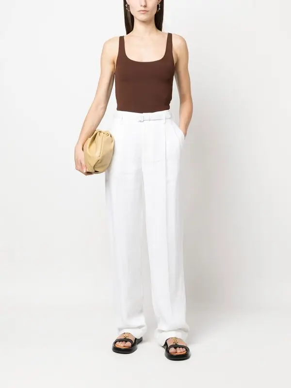 Ralph Lauren Stamford Linen Pleated Trousers