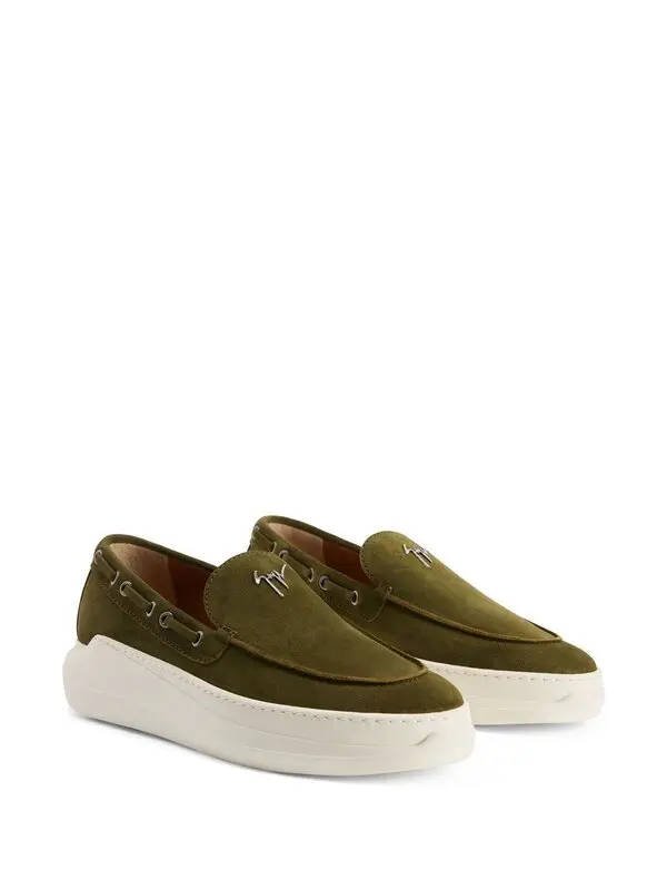 GIUSEPPE ZANOTTI Conley Suede Derby Shoes - Green