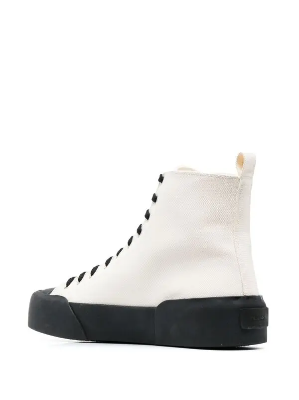 JIL SANDER Two-tone High-top Sneakers - White