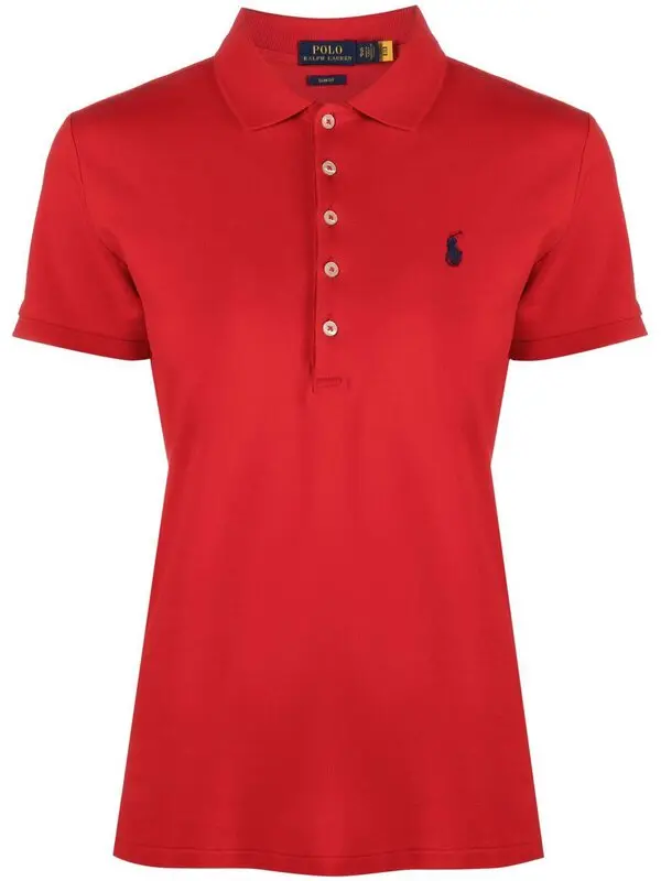 Polo Ralph Lauren Julie Logo-embroidered Polo Shirt - Red