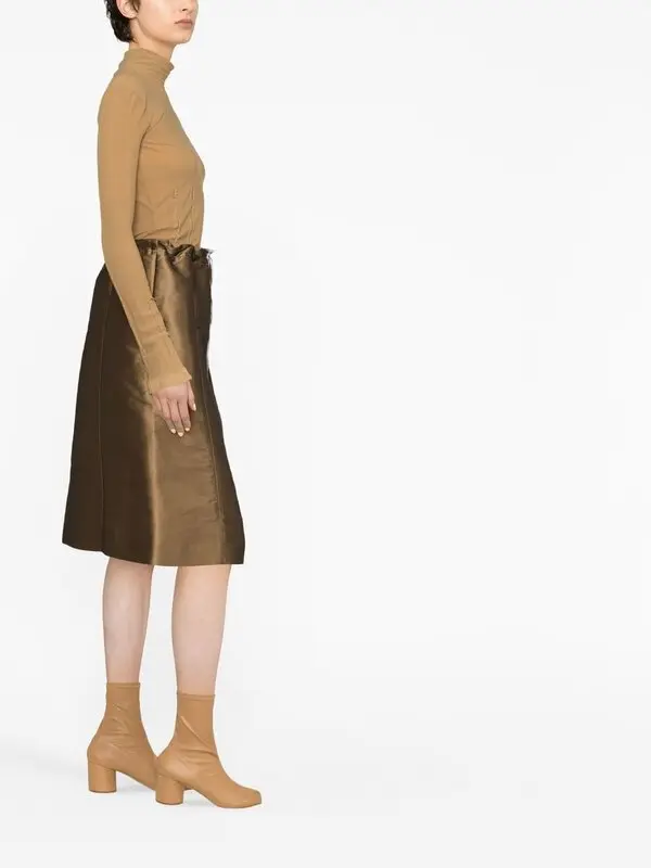 MAISON MARGIELA Moiré-effect A-line Skirt