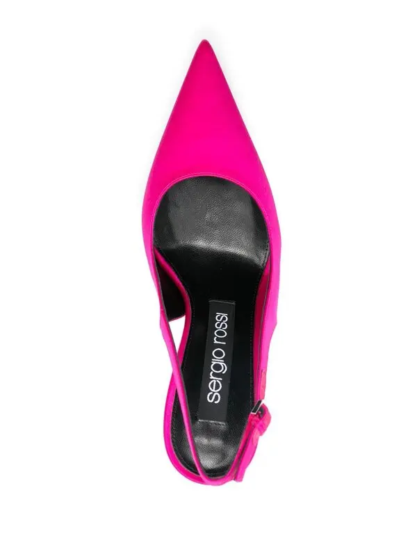 SERGIO ROSSI Slingback Leather Pumps