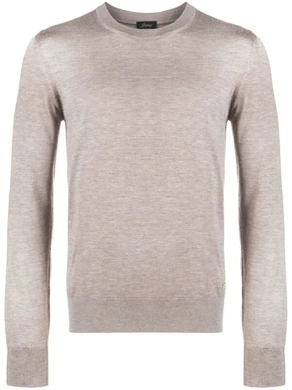 Brioni Crew-neck Cashmere-silk Jumper
