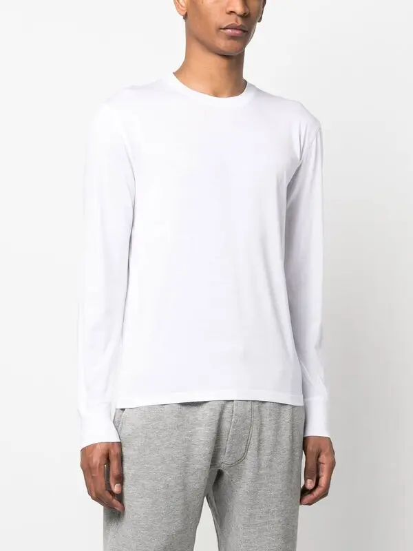 TOM FORD Round-neck Long-sleeve T-shirt - White