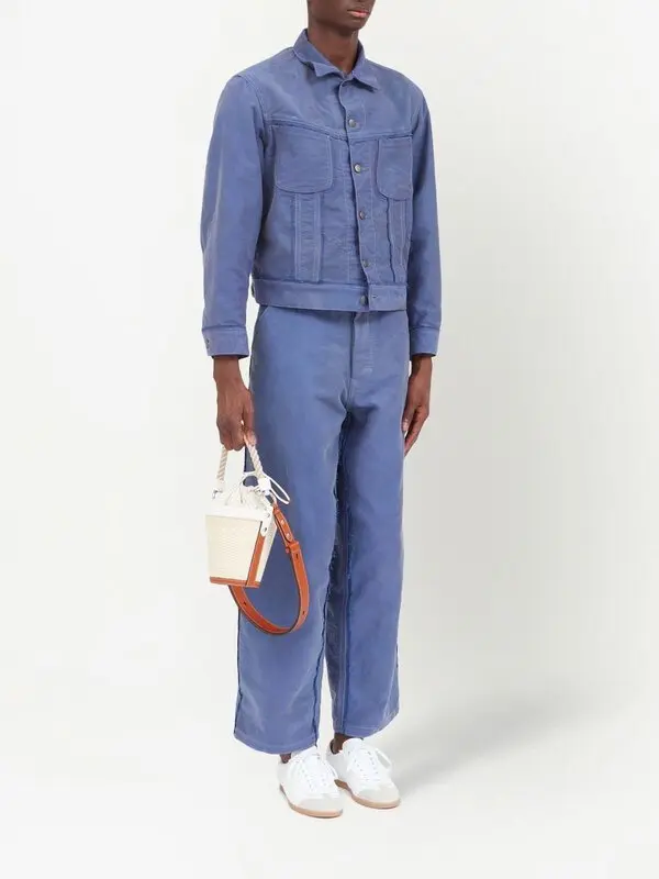 MAISON MARGIELA Woven Raffia Bucket Bag