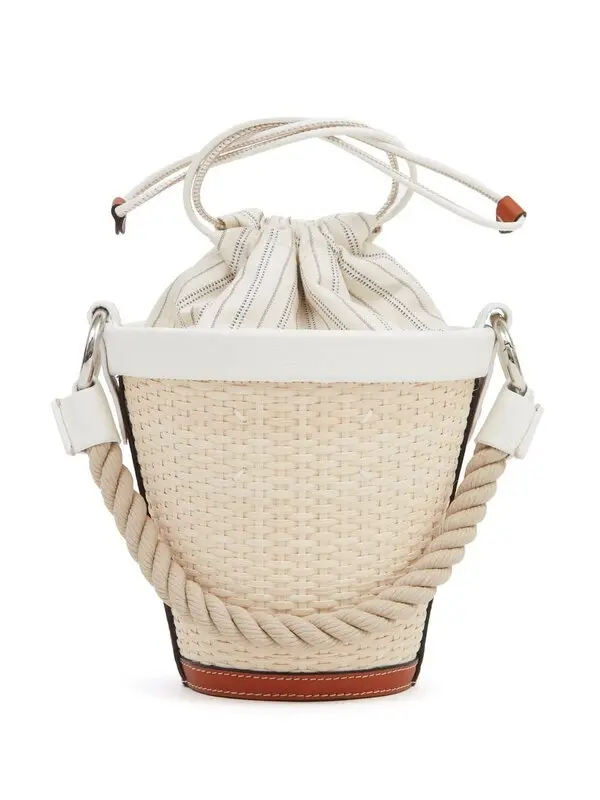 MAISON MARGIELA Woven Raffia Bucket Bag