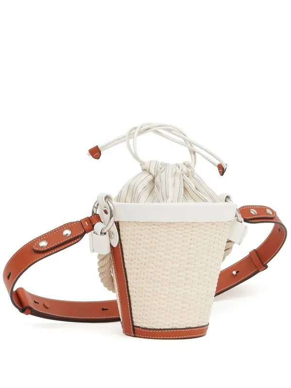 MAISON MARGIELA Woven Raffia Bucket Bag