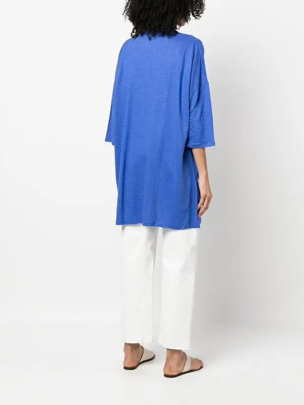 Majestic Filatures Three-quarter Sleeve Tunic Top - Blue