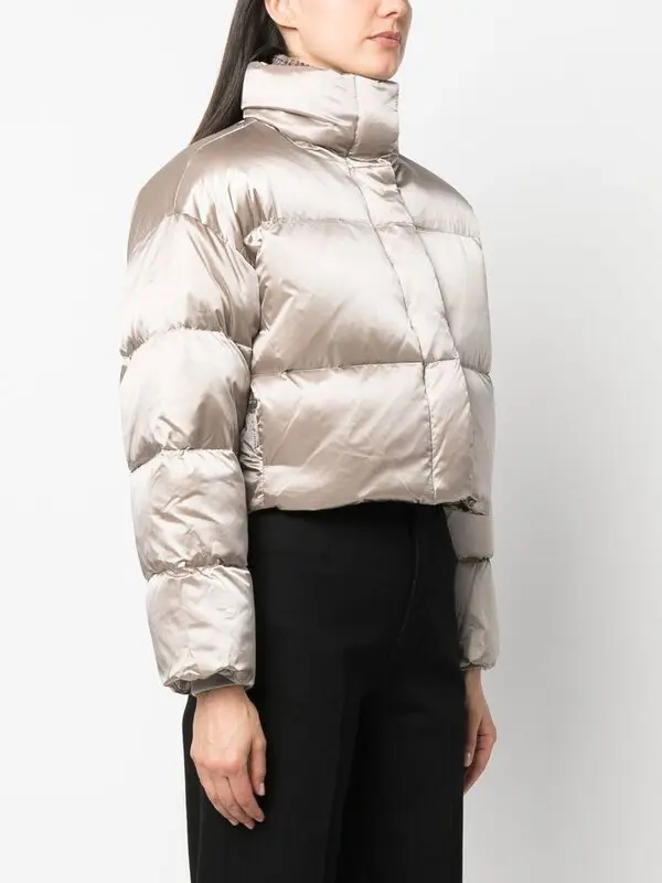 Calvin Klein Cropped Puffer Jacket - Neutrals