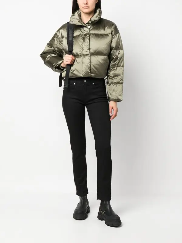 Calvin Klein Cropped Puffer Jacket - Green