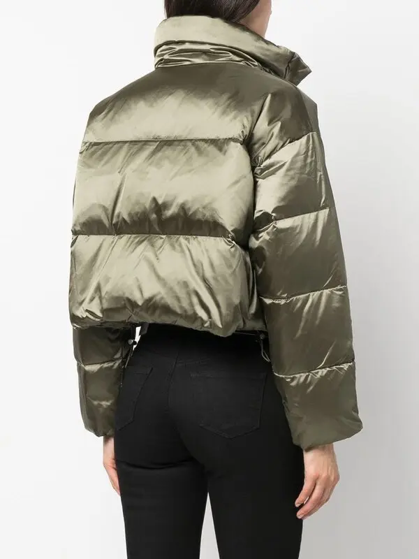 Calvin Klein Cropped Puffer Jacket - Green