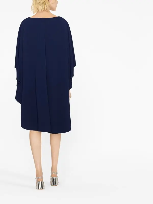 Alberta Ferretti Layered Cape Dress