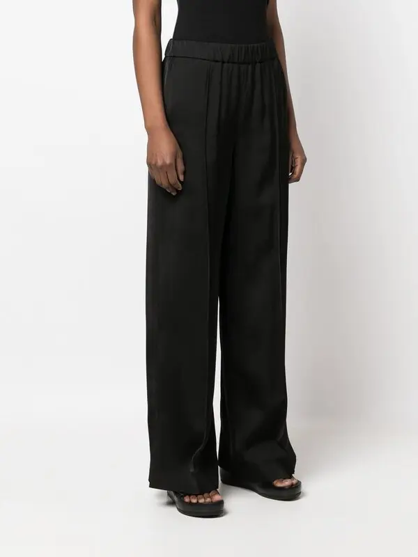 JIL SANDER Pressed-crease Palazzo Pants - Black