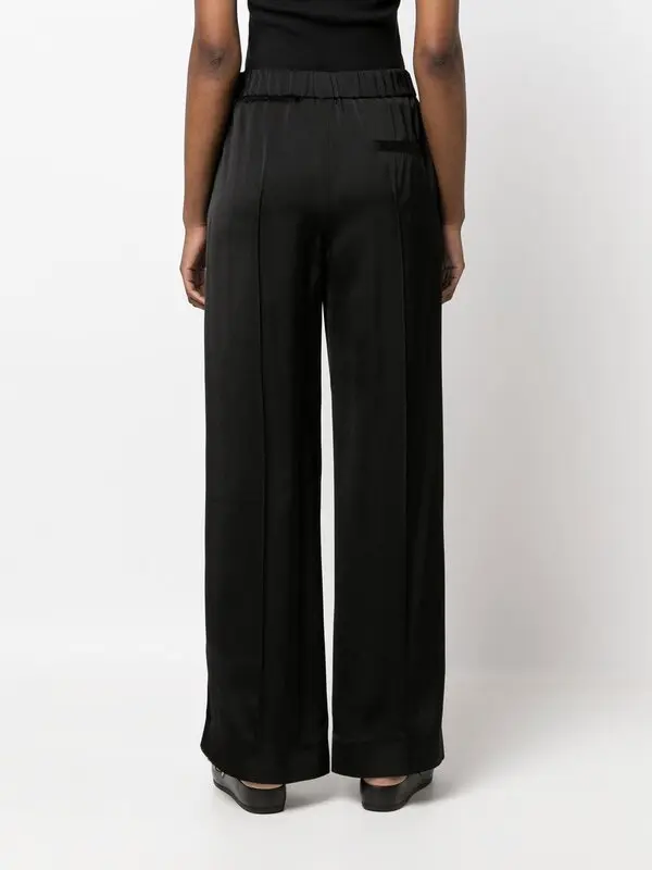 JIL SANDER Pressed-crease Palazzo Pants - Black