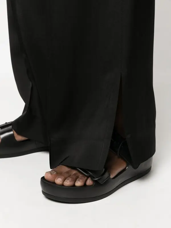 JIL SANDER Pressed-crease Palazzo Pants - Black