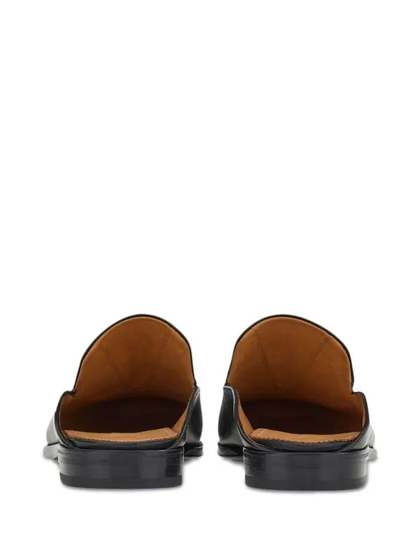 FERRAGAMO Gancini Leather Backless Loafers