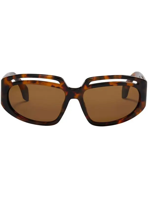 Palm Angels Heights Cutout Sunglasses - Brown