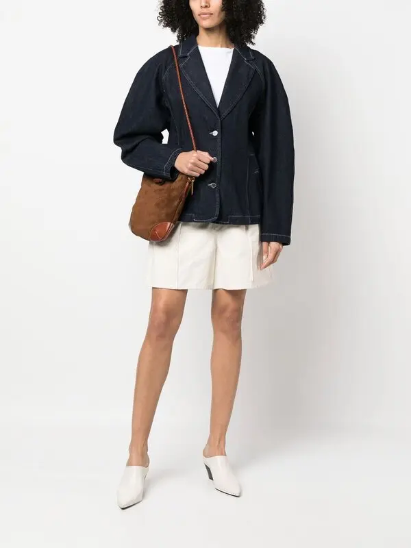 Alberta Ferretti Single-breasted Denim Blazer