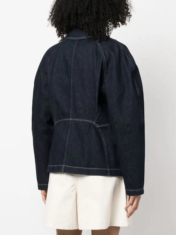 Alberta Ferretti Single-breasted Denim Blazer