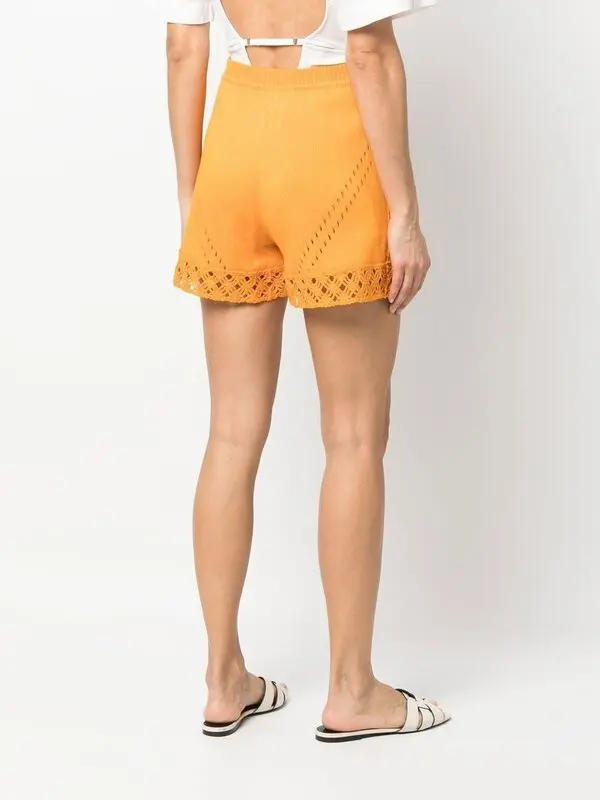 Alberta Ferretti Open-knit Shorts