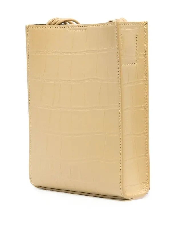 JIL SANDER Tangle Crocodile-effect Crossbody Bag - Yellow