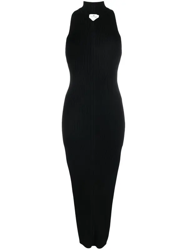 COURREGES Cut-out Ribbed Midi Dress