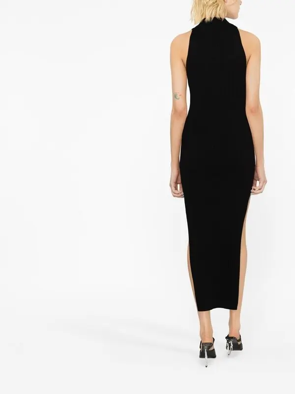Courreges Cut-Out Ribbed Midi Dress - Black - 50% Off | Editorialist