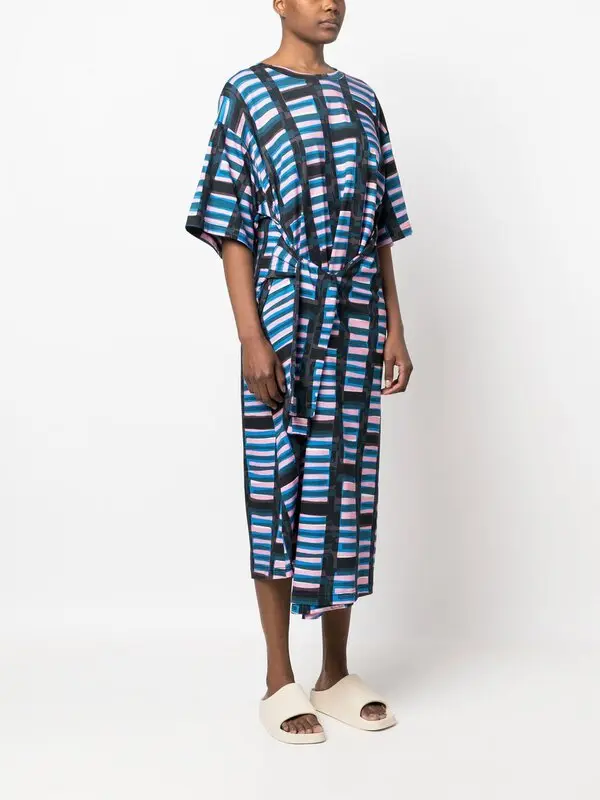 Colville Abstract-print Twisted Midi Dress