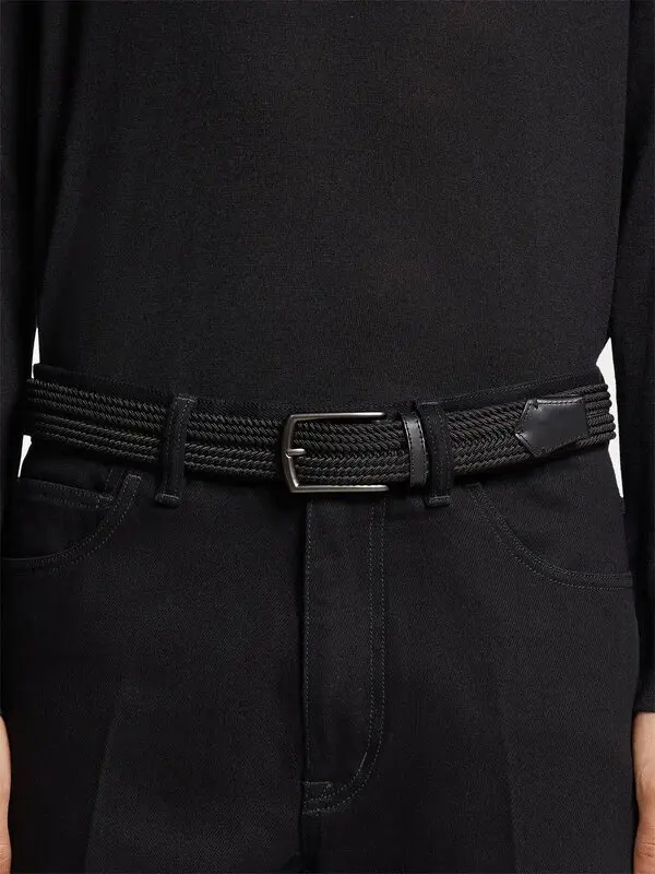 Zegna Braided Belt - Black