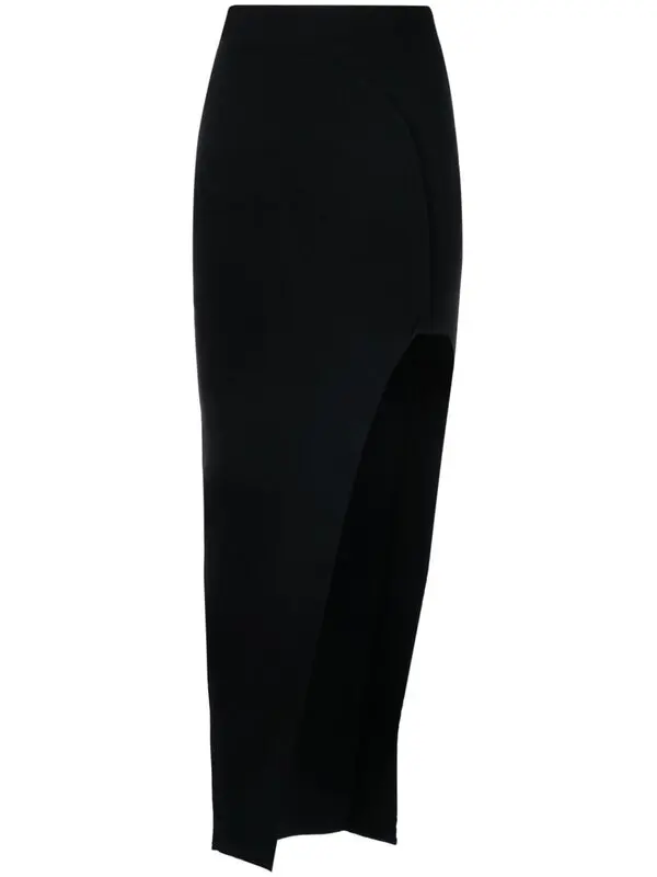 Rick Owens Thigh-high Slit Skirt - Black
