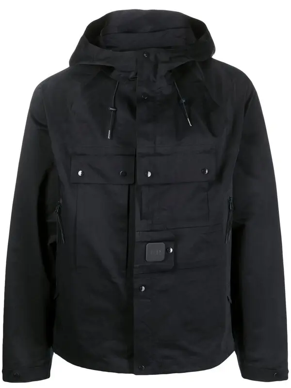 C.P. COMPANY Zip-up Hooded Jacket With Logo Patch