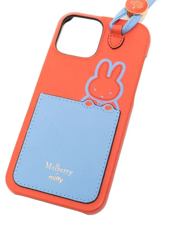 Mulberry X Miffy Iphone 12 Leather Case - Orange | Editorialist