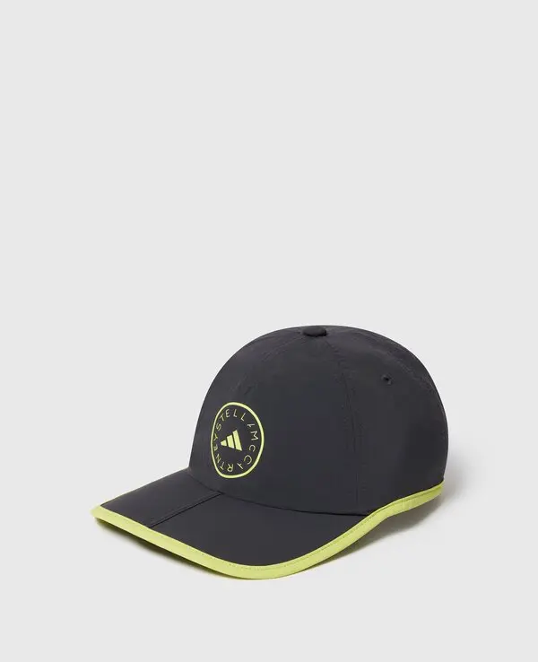 Stella McCartney Logo Baseball Cap - Black/bahia Glow Green