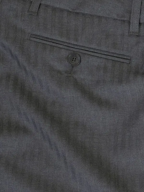 Etro Virgin-wool Straight Leg Trousers - Grey