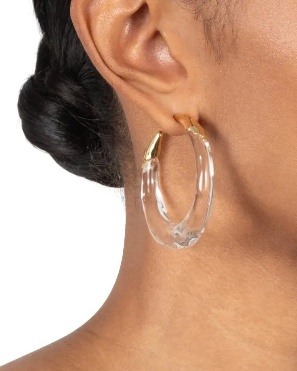 Alexis Bittar Lucite Molten Hoop Earrings - None