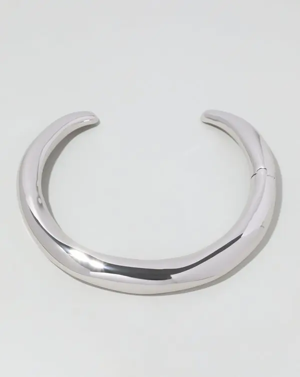 Alexis Bittar Metal Hinge Collar Necklace - Silver