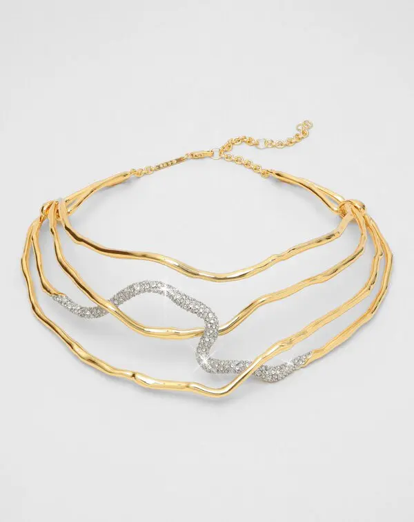 Alexis Bittar Solanales Orbit Choker Necklace - Gold