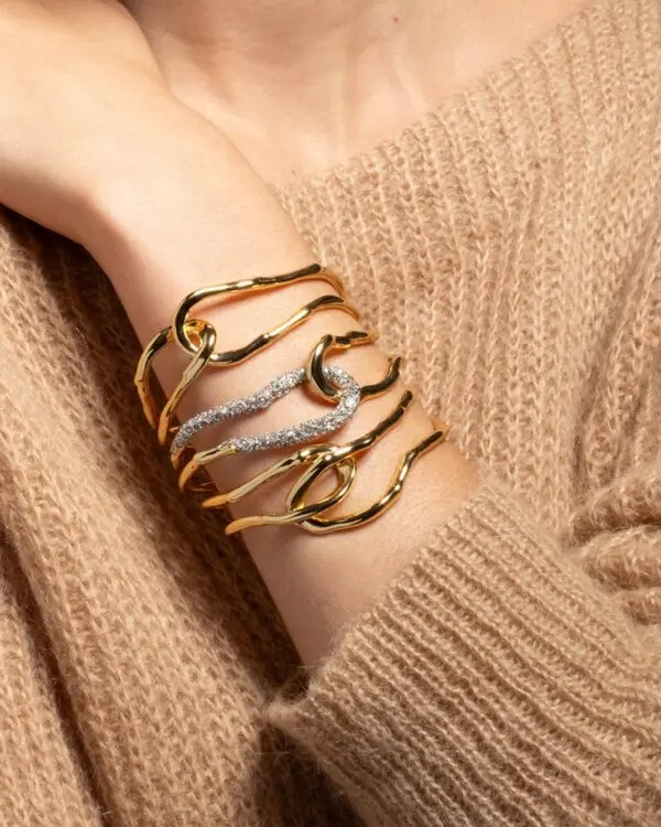 Alexis Bittar Solanales Twisted Cuff Bracelet - Gold