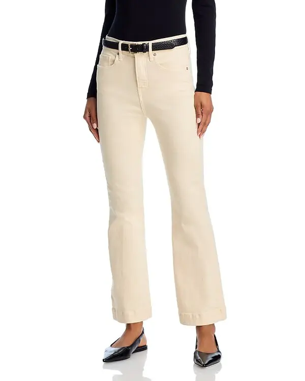 Veronica Beard Carson High-rise Flare Jeans - Ecru