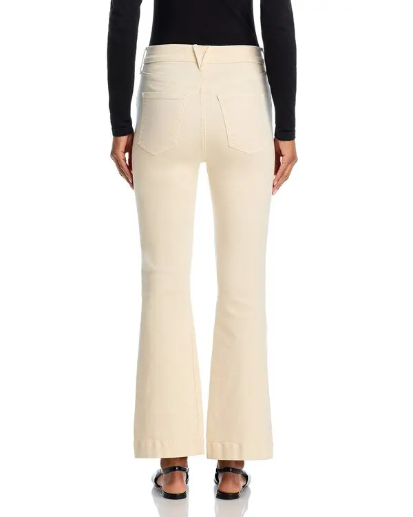 Veronica Beard Carson High-rise Flare Jeans - Ecru