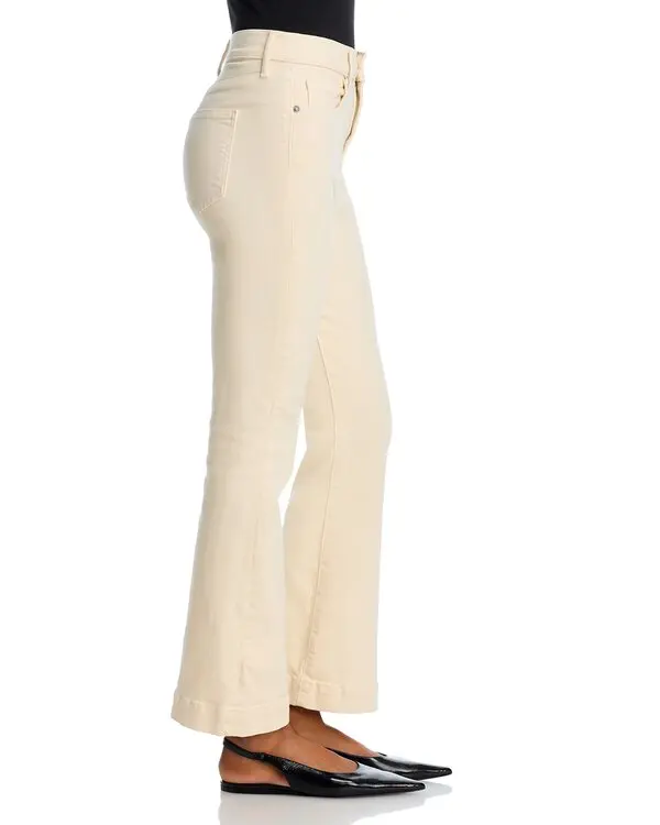 Veronica Beard Carson High-rise Flare Jeans - Ecru