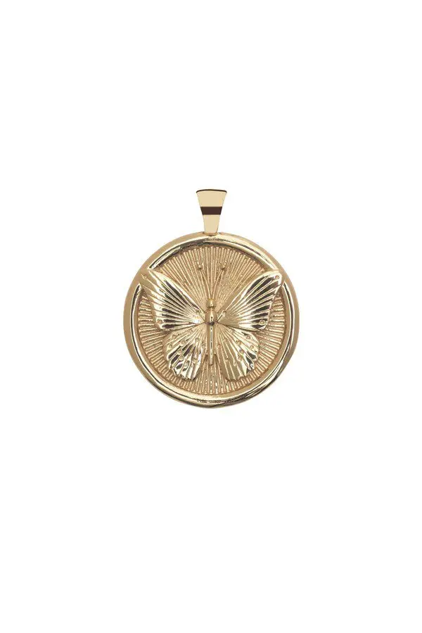 JANE WIN Free Jw Original Pendant Coin - Gold
